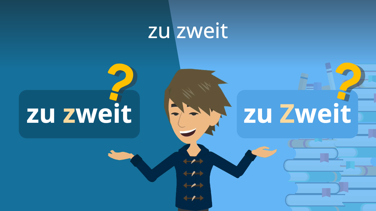 zu zweit • Bedeutung, Schreibweise · [mit Video]