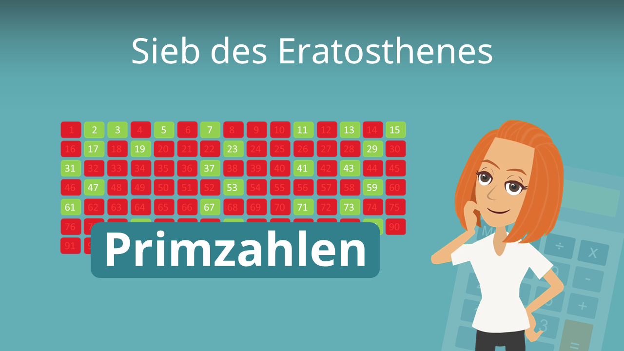 Sieb des Eratosthenes • Schritt für Schritt · [mit Video]