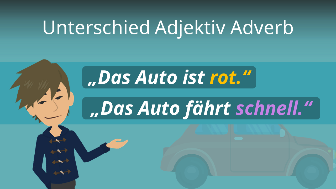 Unterschied Adjektiv Adverb • Wortart erkennen · [mit Video]