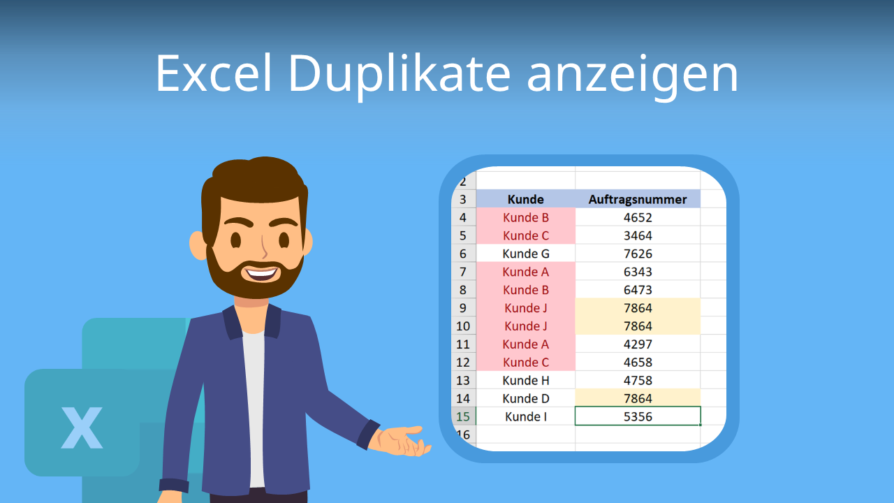 Excel Duplikate anzeigen • einfach erklärt mit Beispiel · [mit Video]