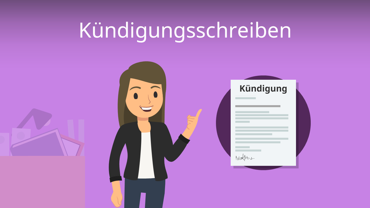 Muster/Vorlage fürs Kündigungsschreiben · [mit Video]