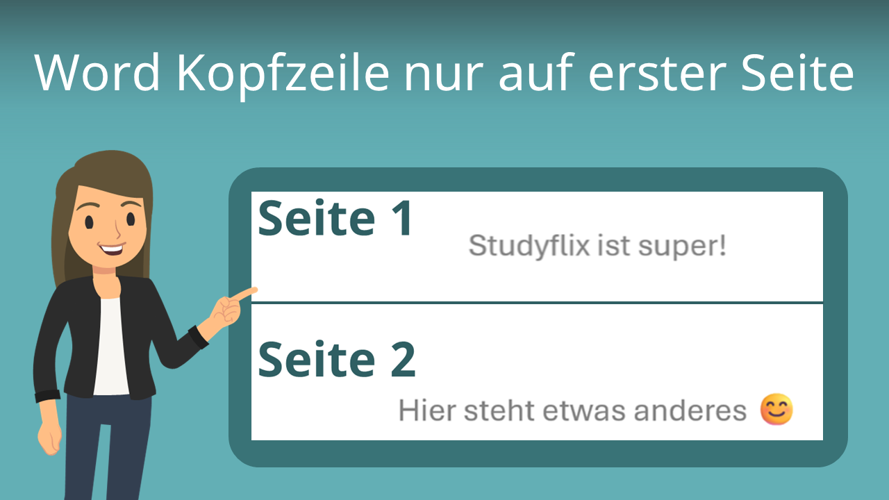 Word Kopfzeile nur auf erster Seite • Anleitung · [mit Video]