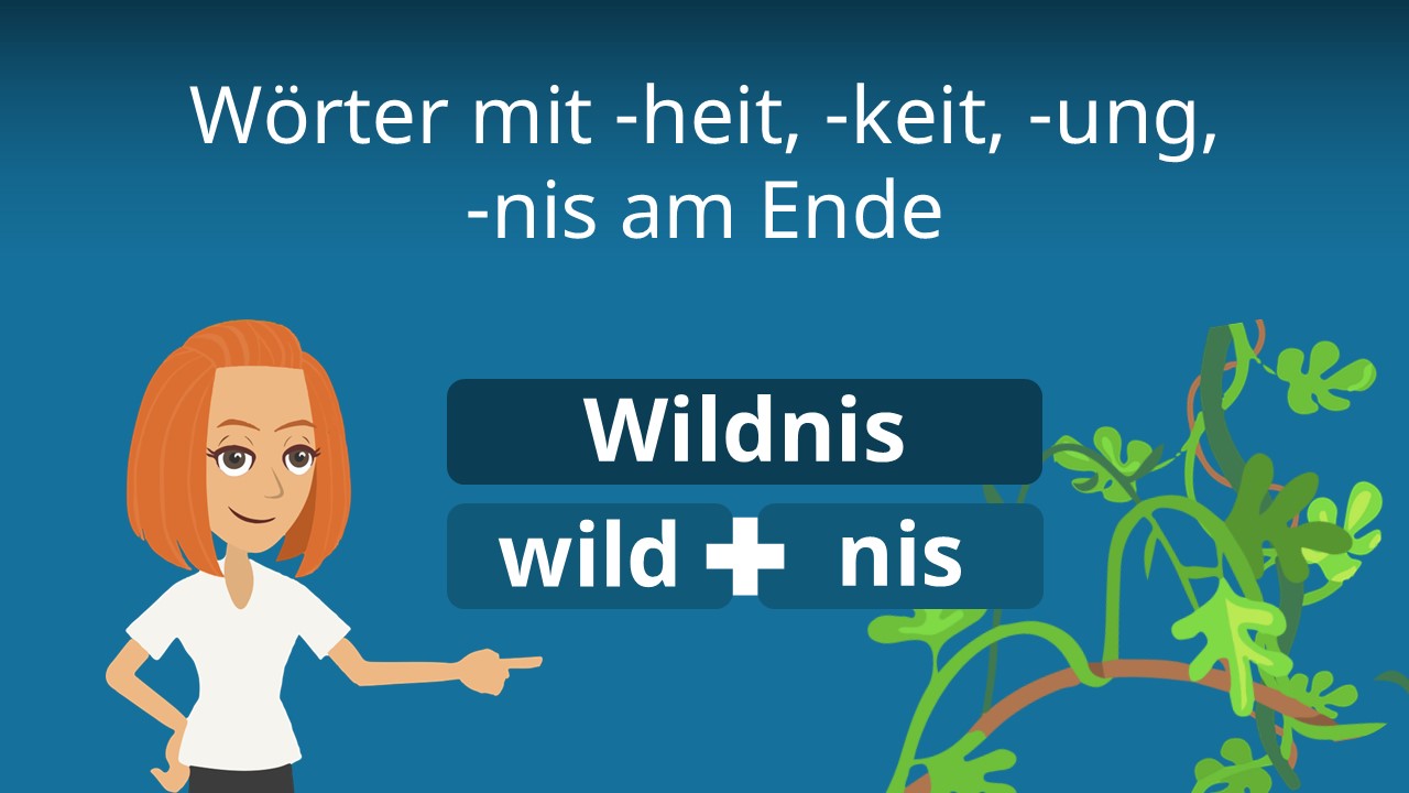Wörter mit -heit, -keit, -ung, -nis am Ende • einfach erklärt · [mit Video]