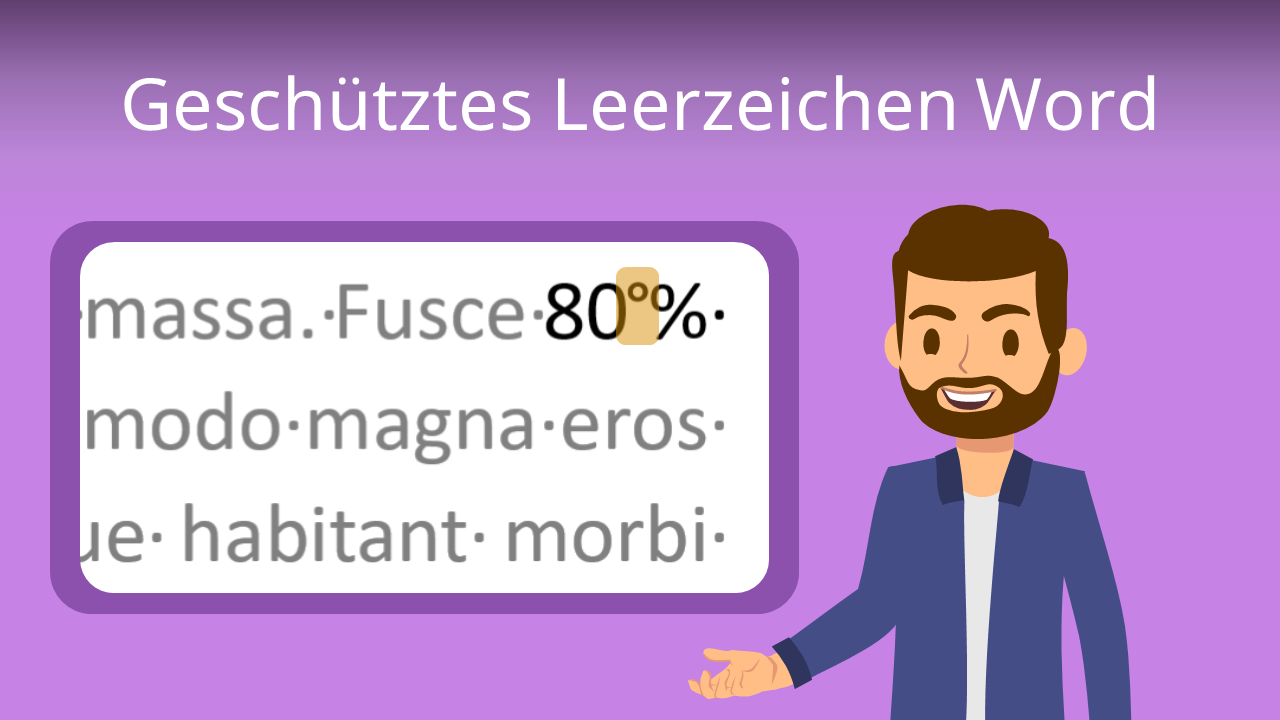 Geschütztes Leerzeichen Word • einfach einfügen · [mit Video]