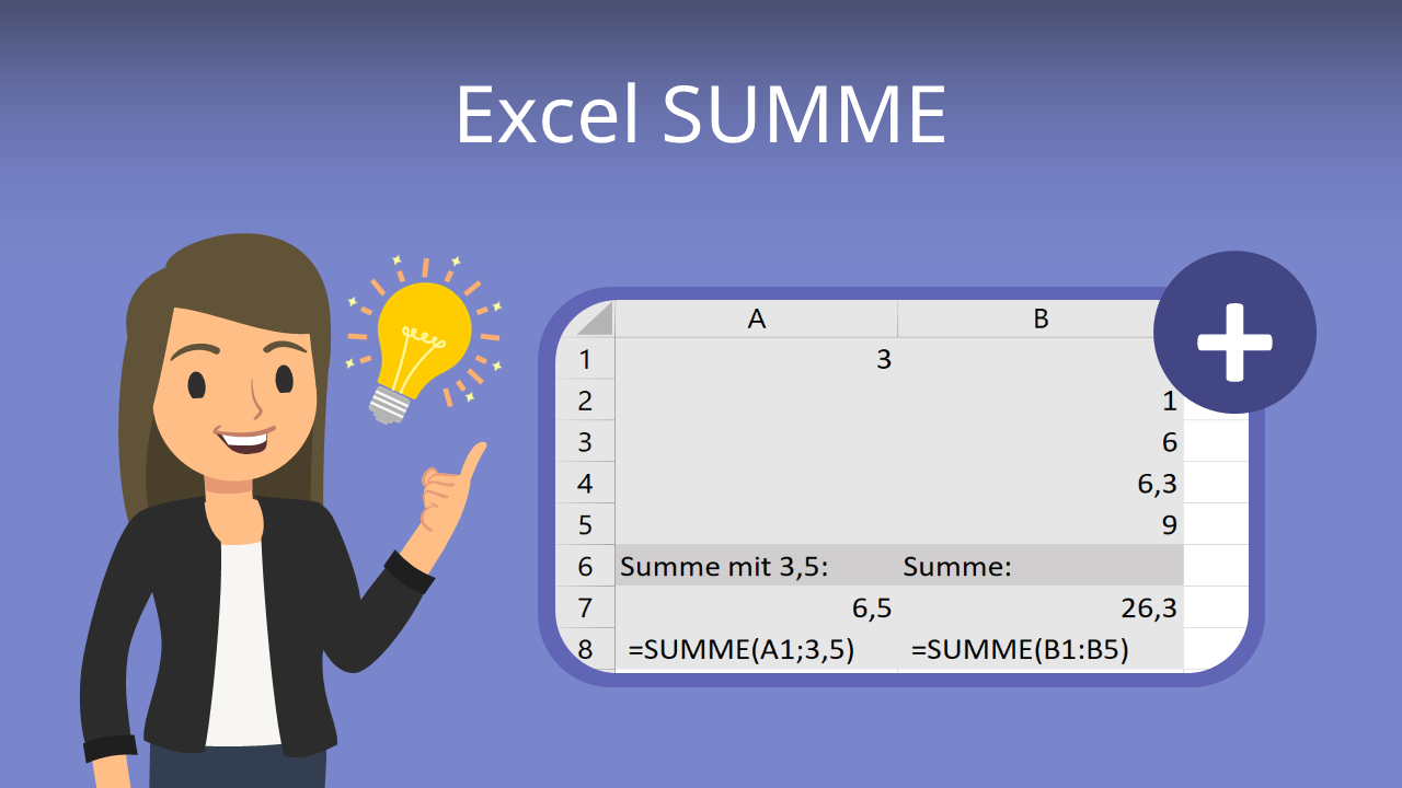 Excel SUMME • Anleitung und Beispiel · [mit Video]