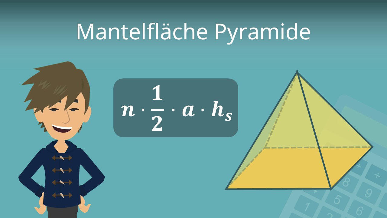 Mantelfläche Pyramide • einfach erklärt, mit Formel · [mit Video]