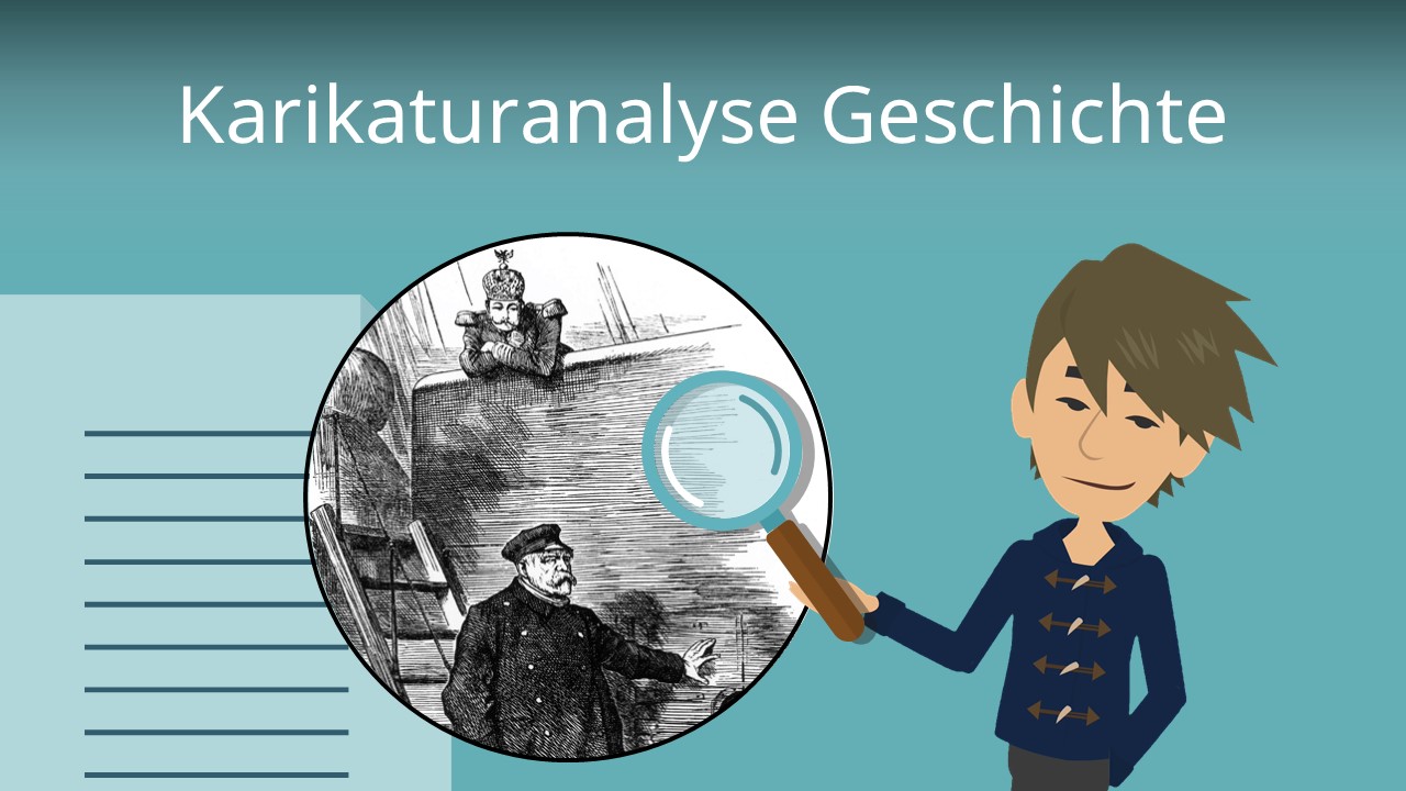 Karikaturanalyse Geschichte • Anleitung und Beispiel · [mit Video]