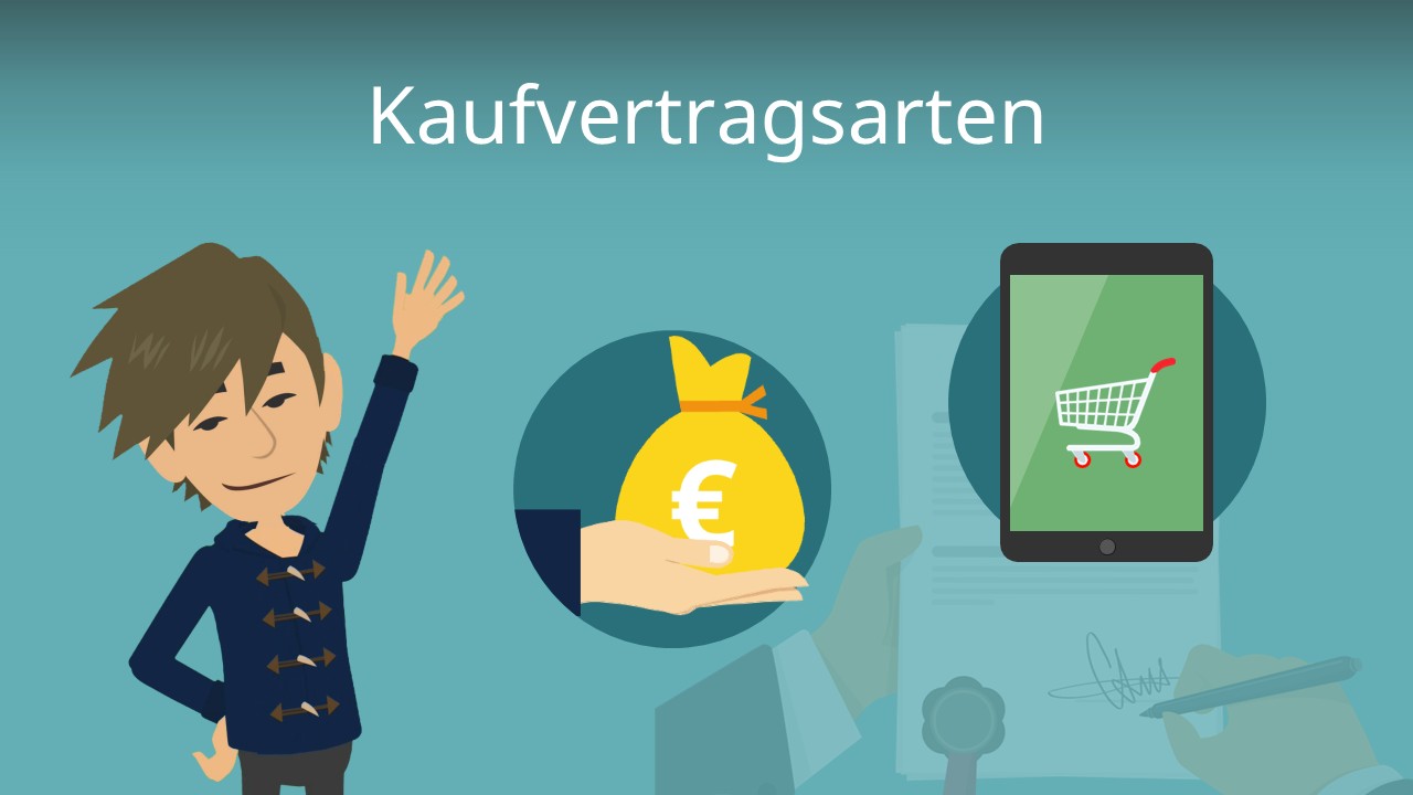 Kaufvertragsarten • Erklärung und Beispiele · [mit Video]