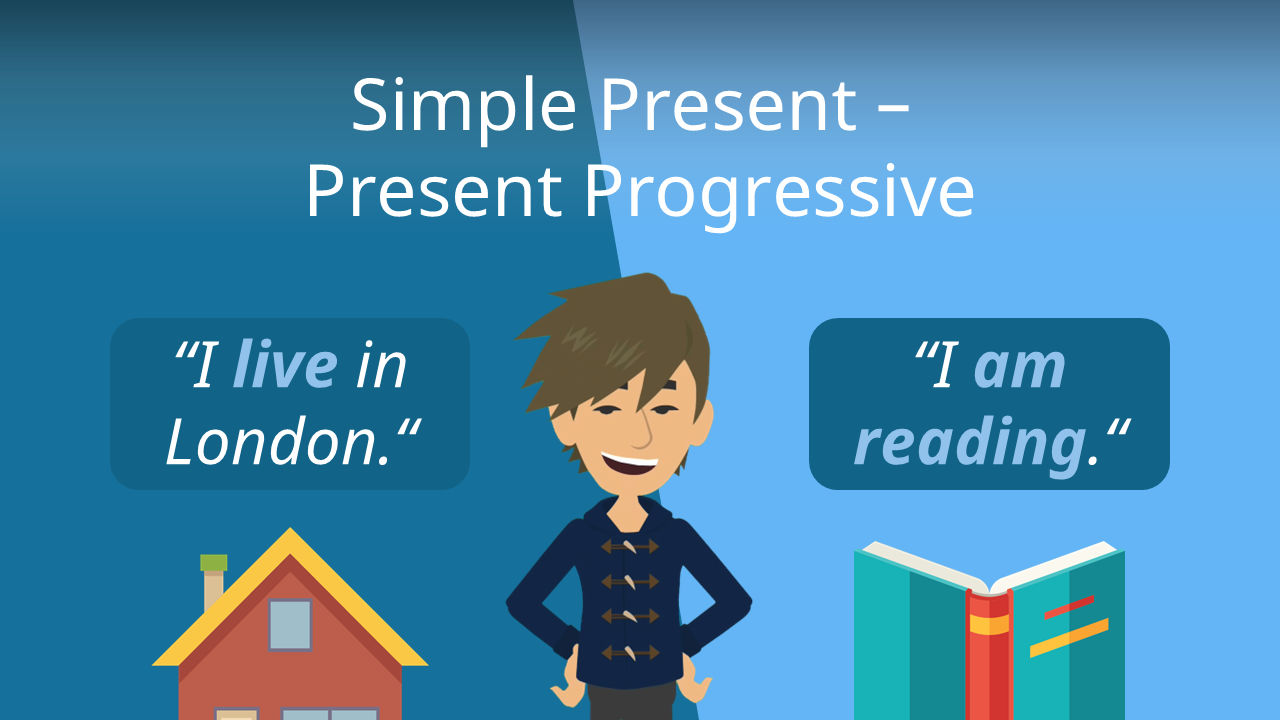 Simple Present - Present Progressive • Unterschiede · [mit Video]