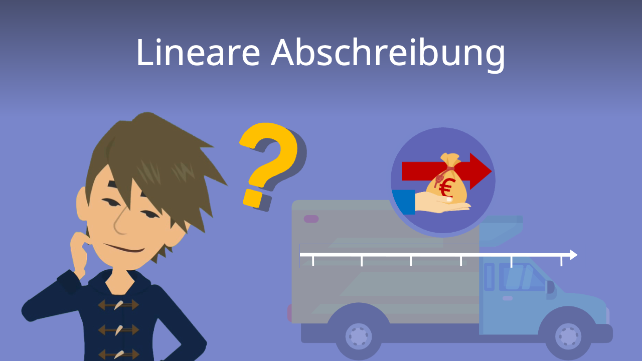 Lineare Abschreibung • Erklärung und Beispiele · [mit Video]