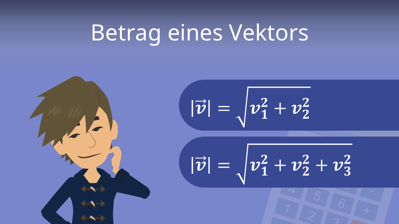Betrag eines Vektors • Erklärung & Beispiele · [mit Video]