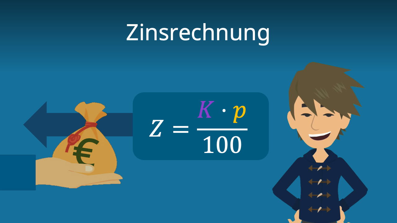 Zinsrechnung einfach erklärt • mit Formeln und Beispielen · [mit Video]