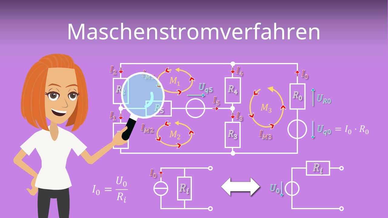 Maschenstromverfahren: schrittweise Erklärung · [mit Video]