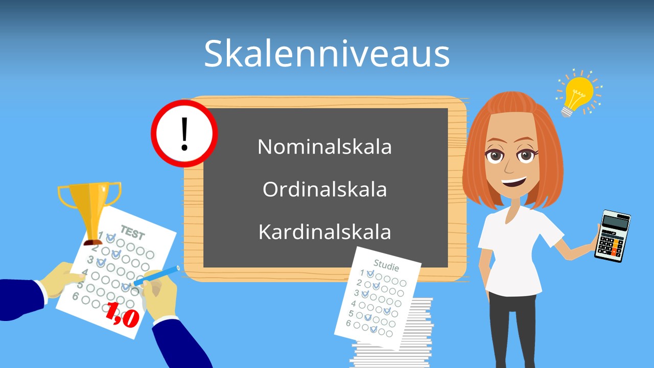 Skalenniveau: Nominal-, Ordinal- und Kardinalskala · [mit Video]