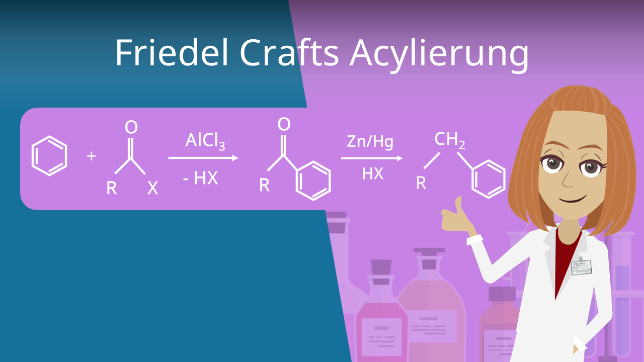 Friedel Crafts Acylierung · Schema + Mechanismus · [mit Video]