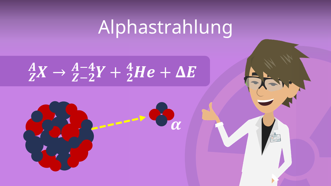 Alpha Strahlung · einfach erklärt, Alpha-Zerfall · [mit Video]