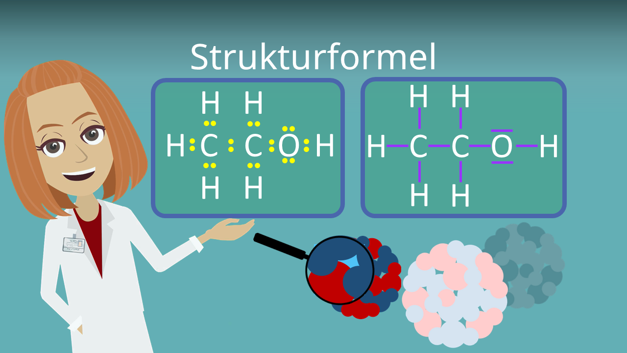 Strukturformel • Valenzstrichformel, Beispiele · [mit Video]