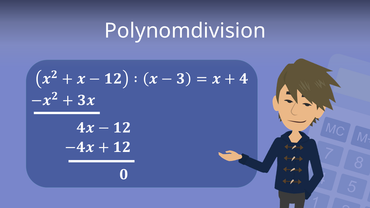 Polynomdivision • Anleitung und Beispiele · [mit Video]