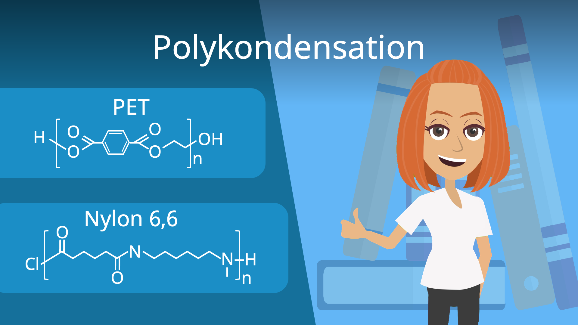 Polykondensation • Mechanismus, Beispiele · [mit Video]