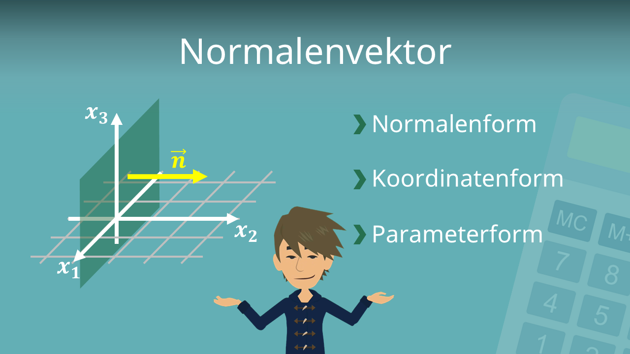 Normalenvektor bestimmen und Ebene berechnen · [mit Video]