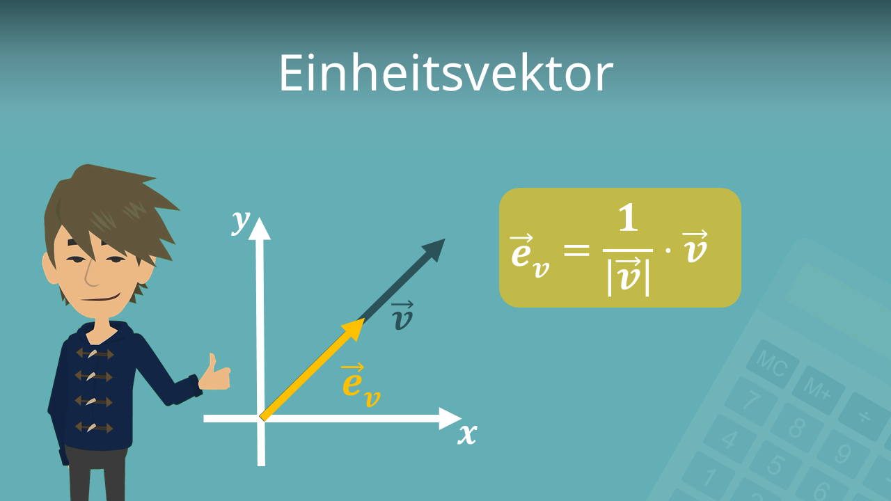 Einheitsvektor • leicht mit Formel berechnen · [mit Video]