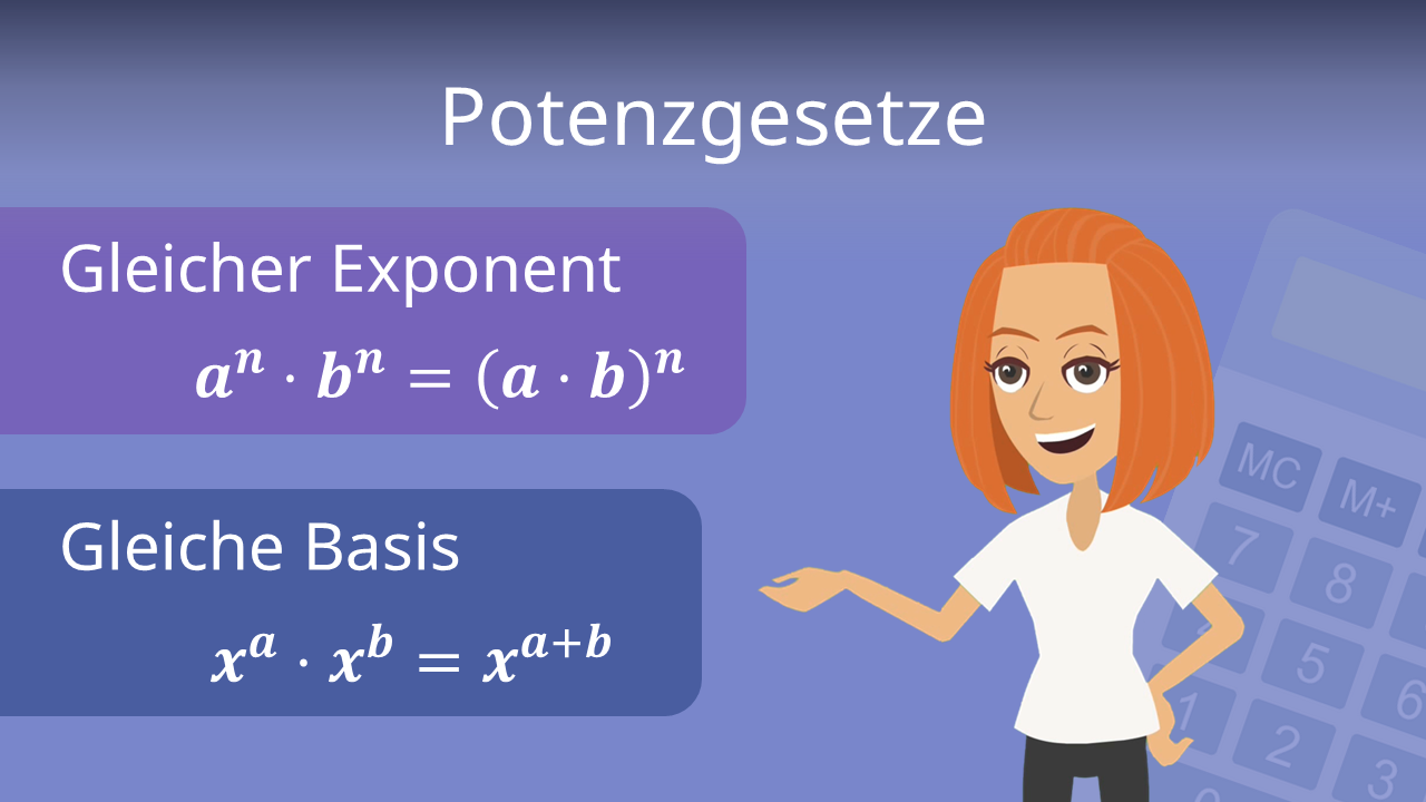 Alle Potenzgesetze • Übersicht & Beispiele · [mit Video]