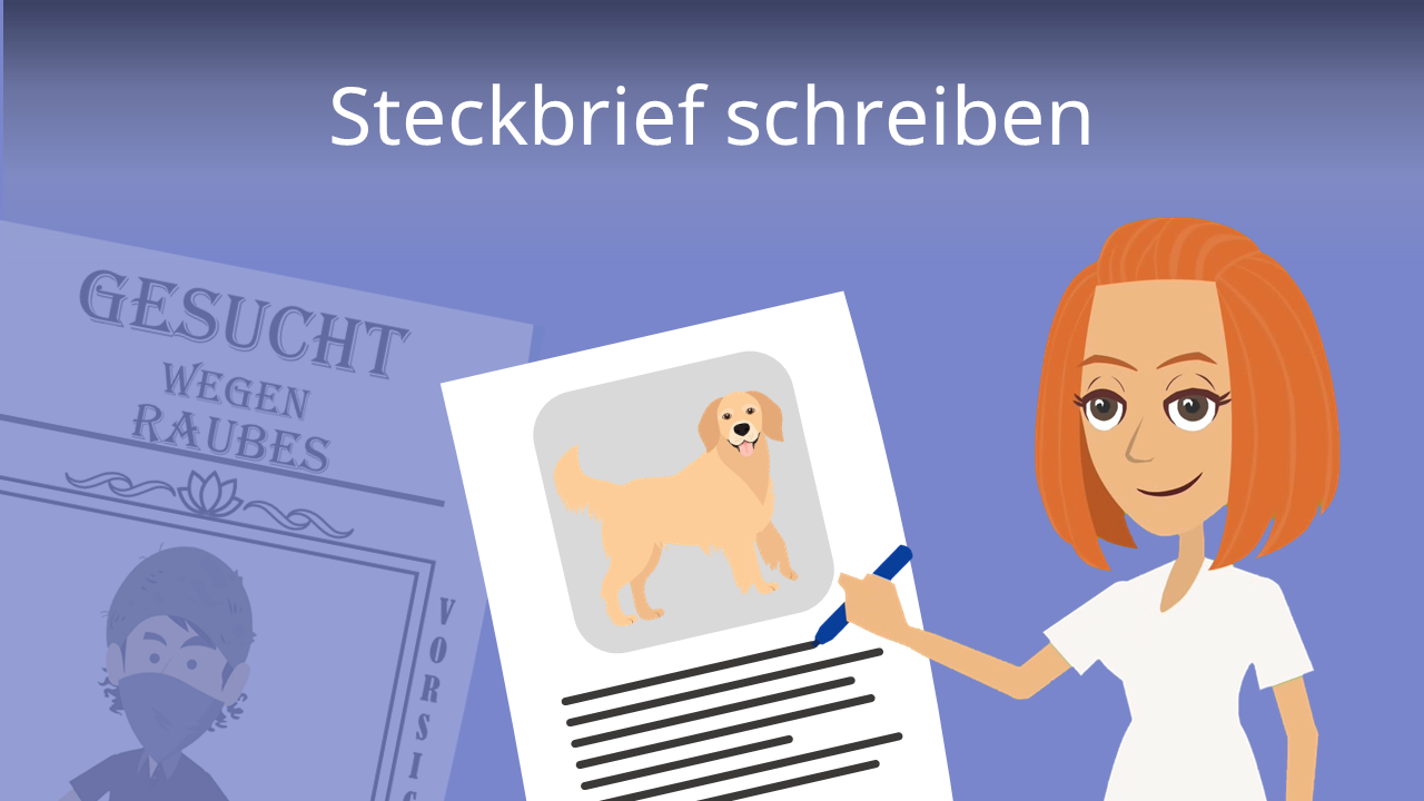 Steckbrief schreiben • Aufbau, Vorlage und Beispiel · [mit Video]