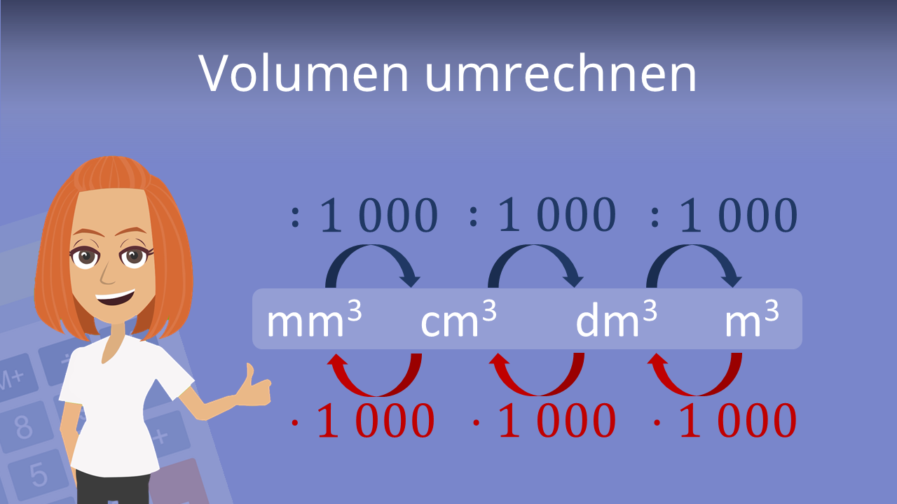 Volumen umrechnen • Kubikmeter in Kubikzentimeter, Tabelle | Studyflix ...