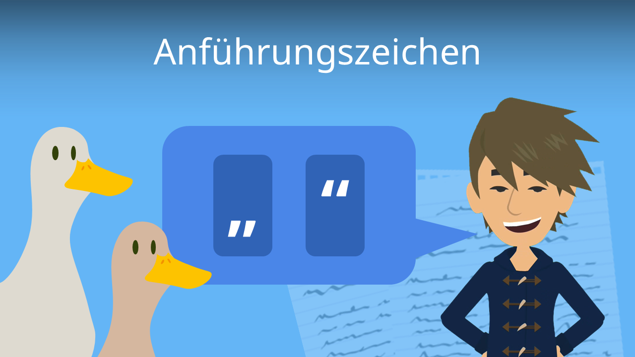 Anführungszeichen („“) • Gänsefüßchen unten und oben · [mit Video]