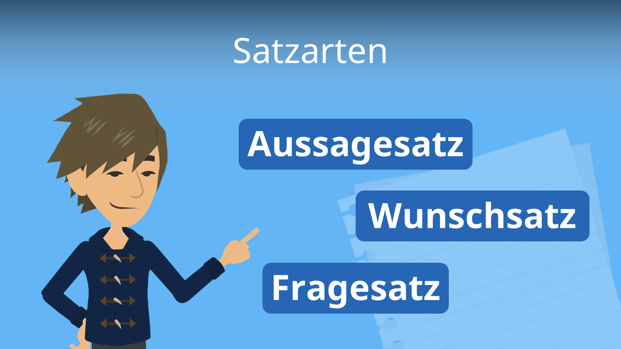 Satzarten • Satzarten bestimmen einfach erklärt · [mit Video]