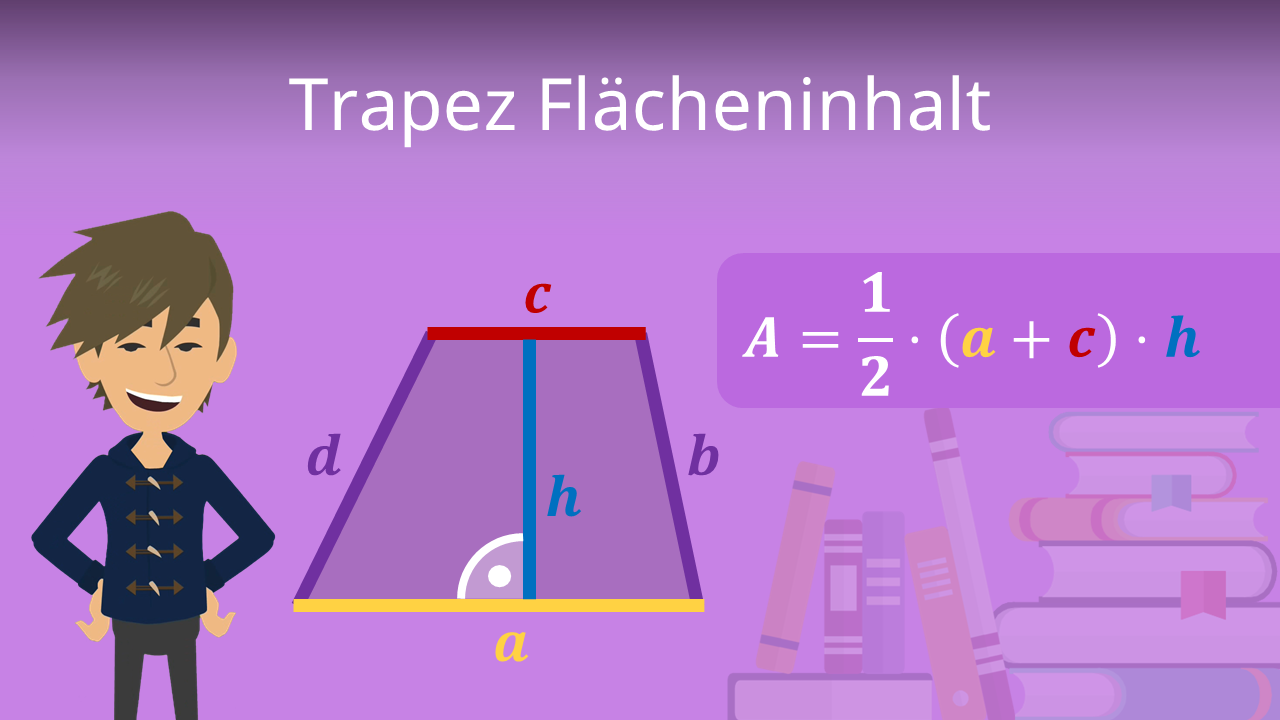 Trapez Flächeninhalt • Formel & Beispiele · [mit Video]