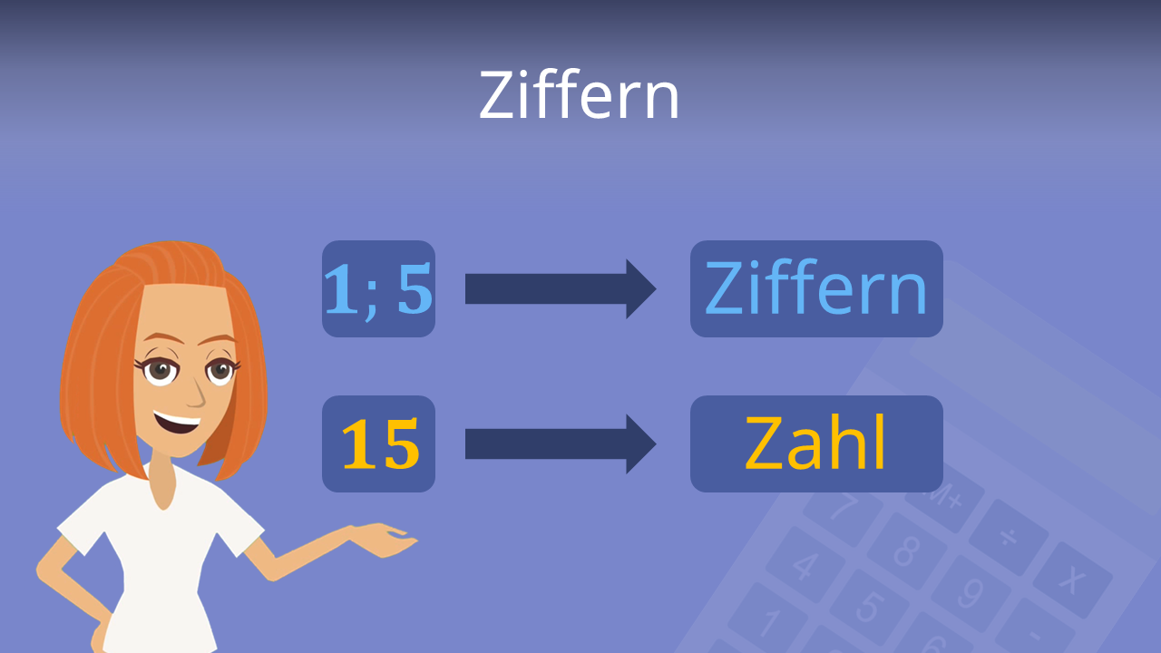 Ziffern • Was ist eine Ziffer? Unterschied Ziffer Zahl · [mit Video]