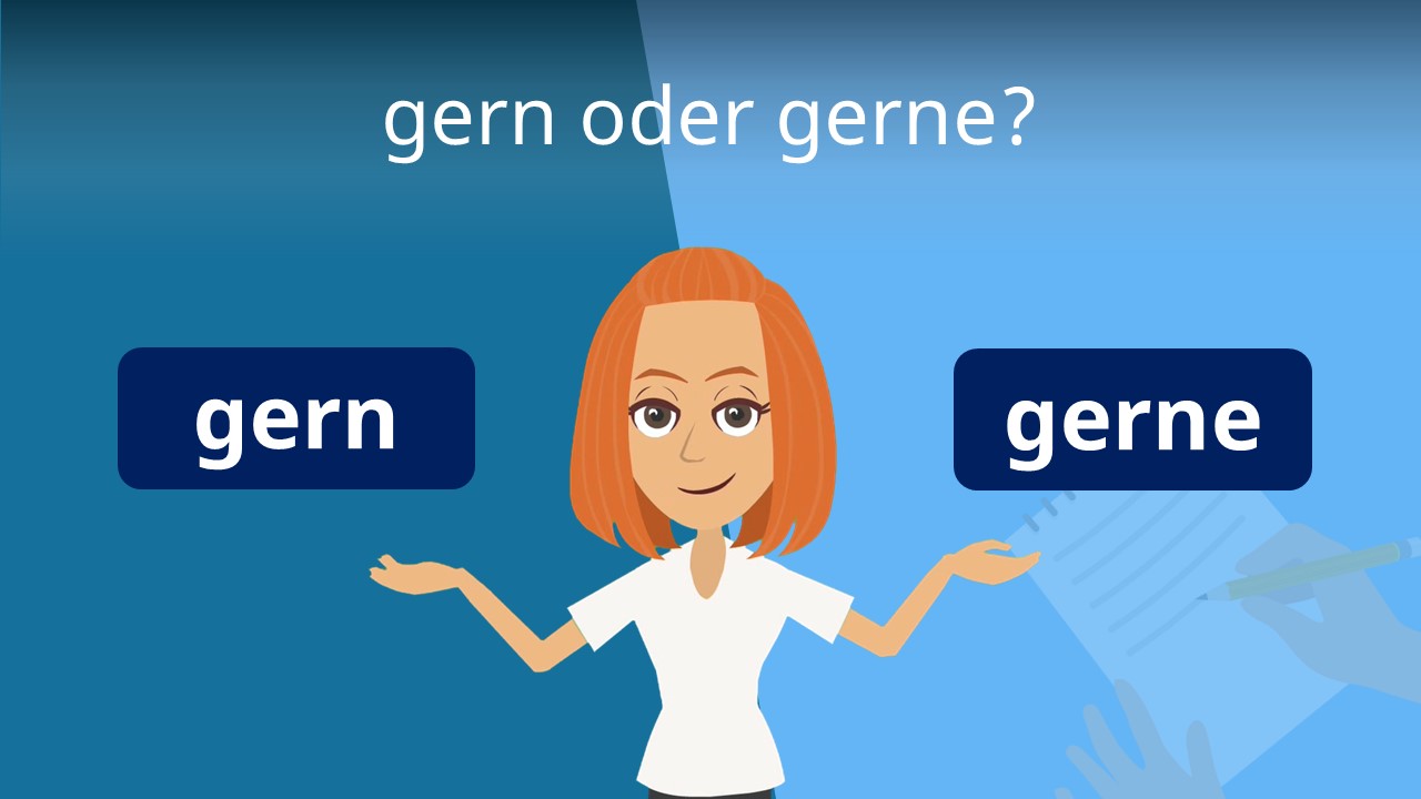 gern oder gerne? • richtige Schreibweise · [mit Video]