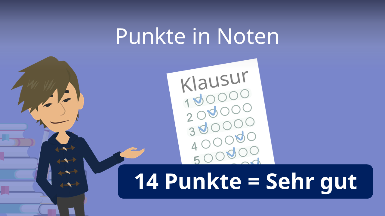 Punkte in Noten • sofort umwandeln, mit Formel und Beispiel · [mit Video]