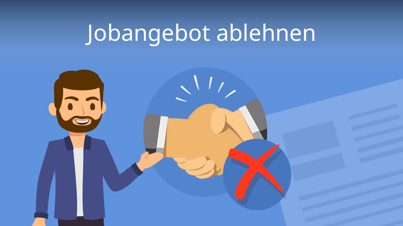 Jobangebot ablehnen • Tipps, Gründe, Beispiele · [mit Video]
