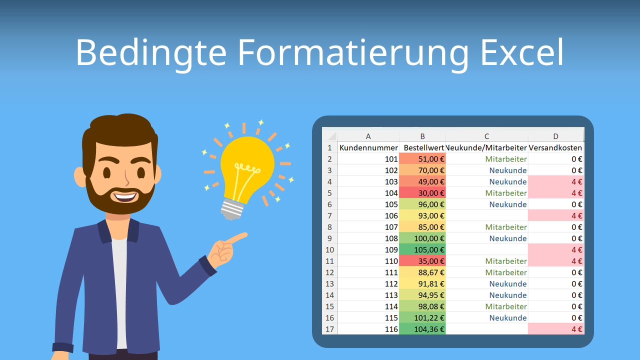 Bedingte Formatierung Excel • Beispiele und Tricks · [mit Video]