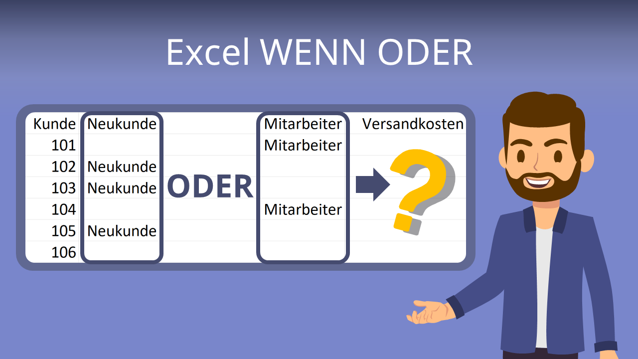 Excel WENN ODER Funktion einfach erklärt · [mit Video]