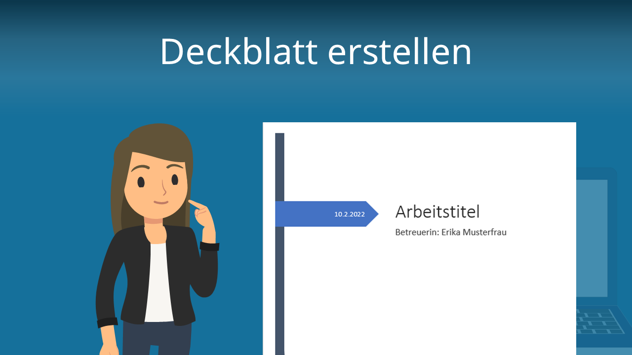 Deckblatt erstellen • Word Deckblatt in nur 3 Schritten · [mit Video]