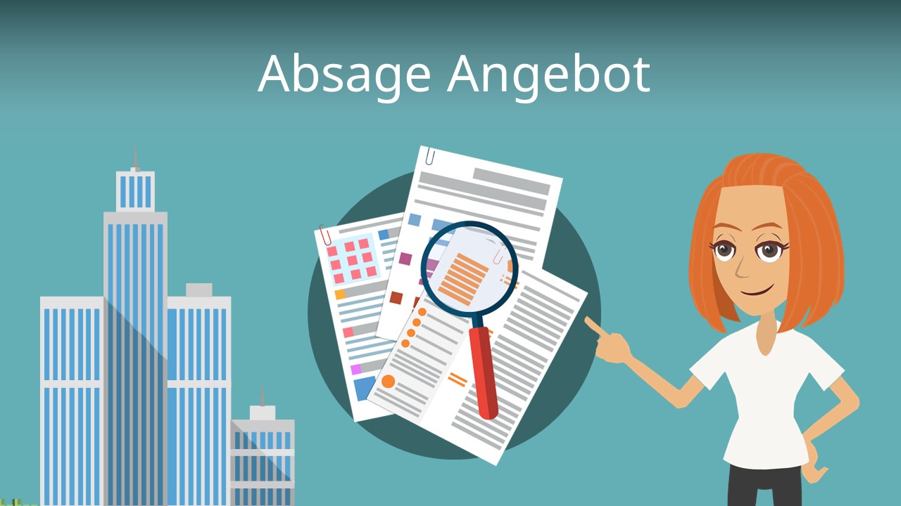 Absage Angebot • Muster & Tipps · [mit Video]