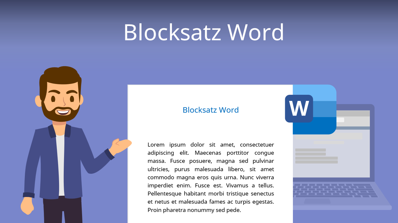 Blocksatz Word • So formatierst du ordentlich · [mit Video]