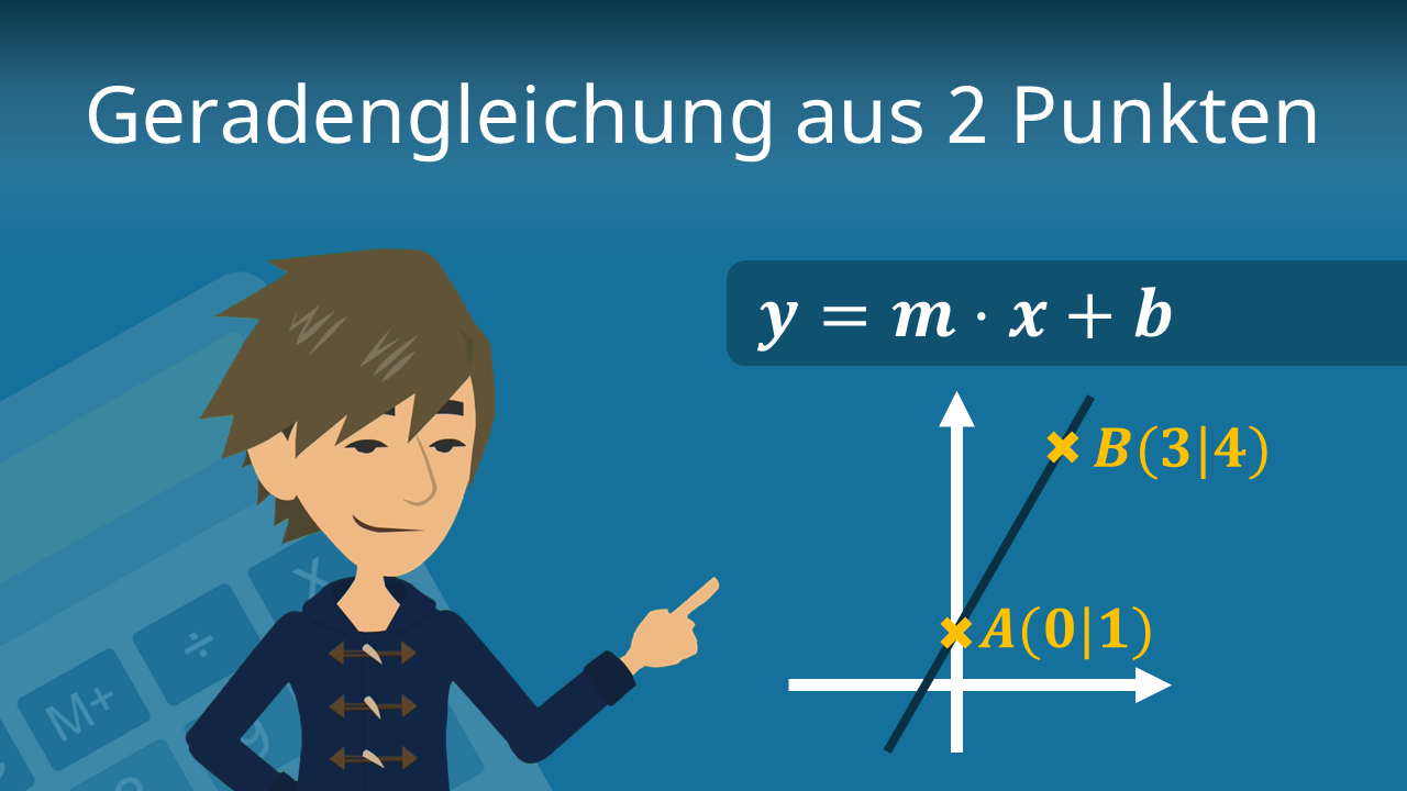 Geradengleichung aus zwei Punkten | · [mit Video]